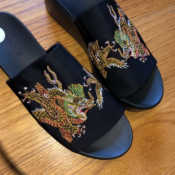 bebe | Shoes | Bebe Dragon Slides | Poshmark